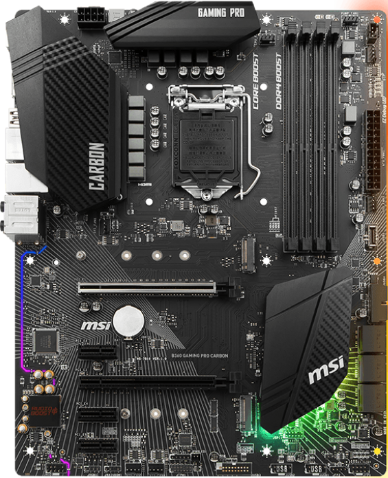 MSI B360 Gaming Pro Carbon - Motherboard Specifications On MotherboardDB